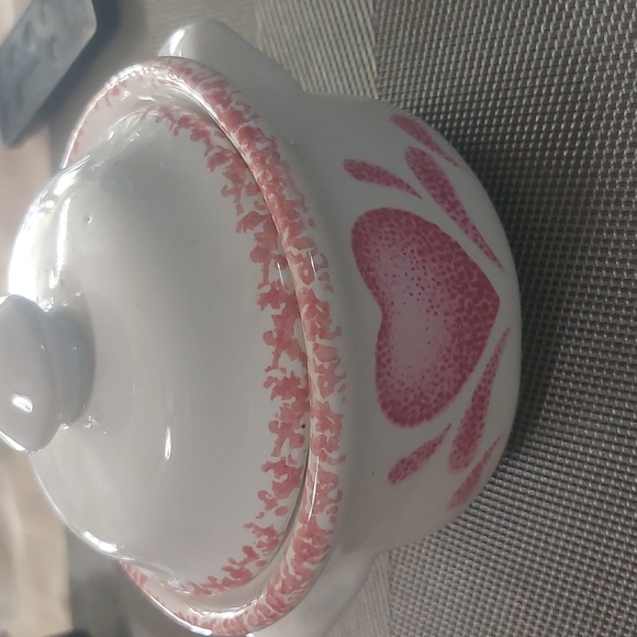 Kitchen | Vintage Stoneware Pink Heart Dish | Poshmark